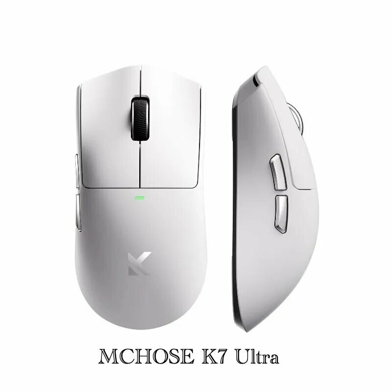 MCHOSE Игровая мышь, белый, серебристый