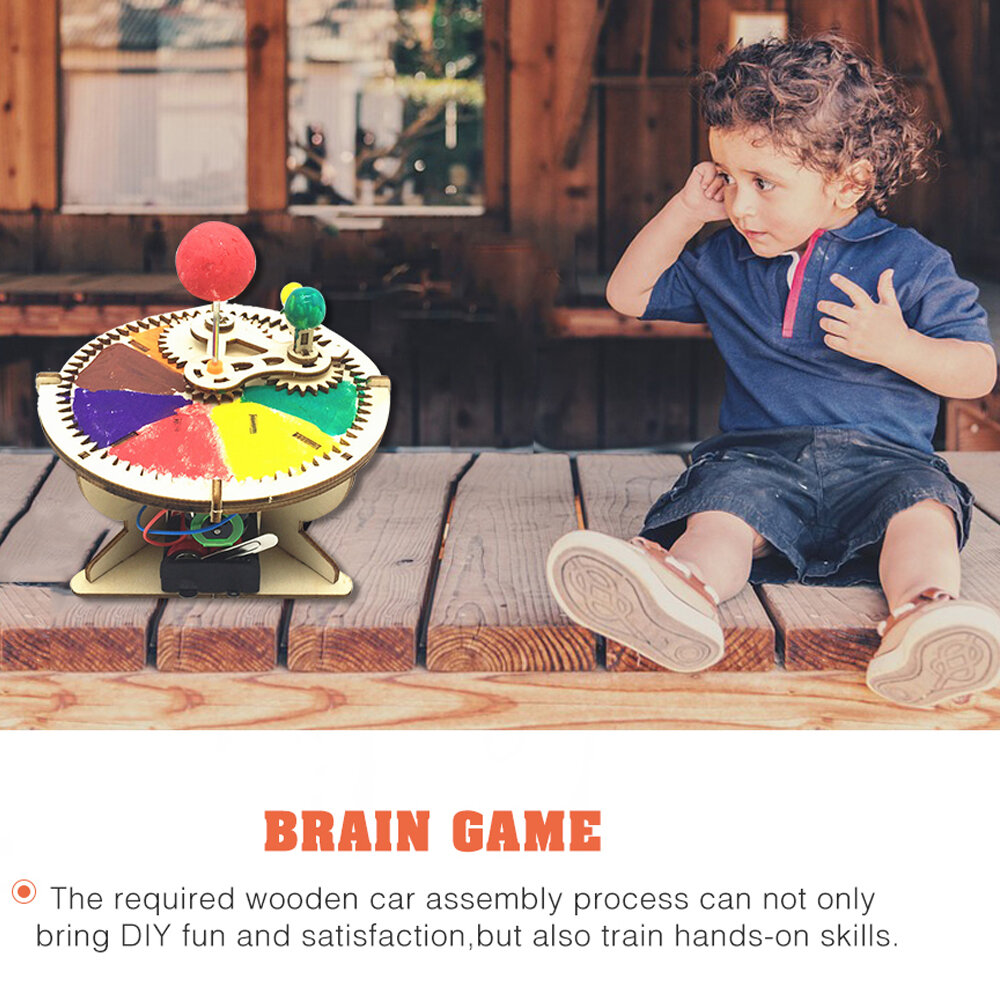 3D модель Земля-Луна-Солнце, деревянный конструктор для творческого обучения