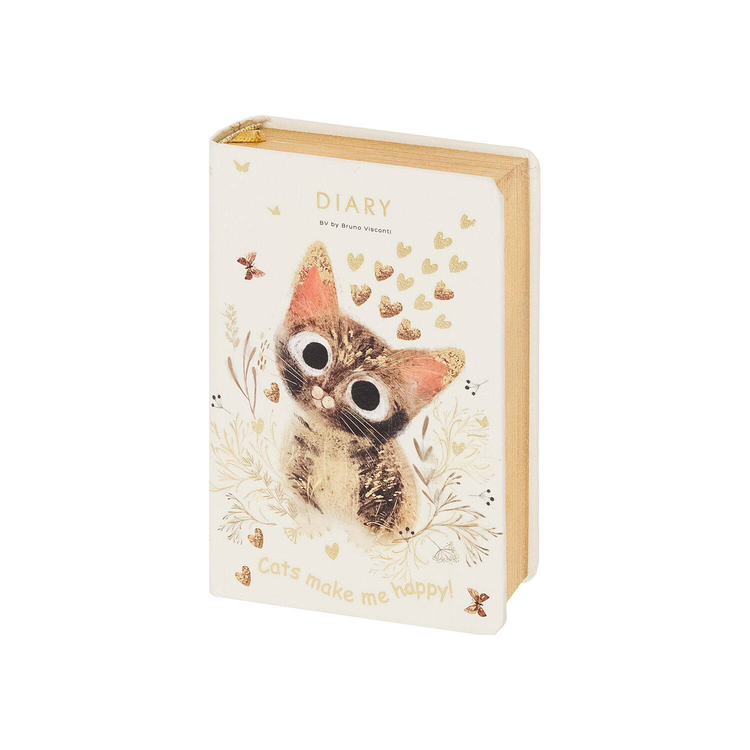Ежедневник BrunoVisconti "Love me. Милый котик", 416 страниц, 70*108мм