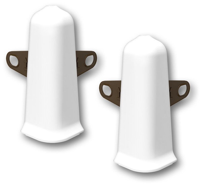 Угол наружный для плинтуса DECONIKA 85мм - 001 Белый, 2шт