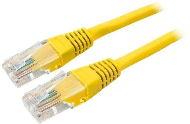 Патч-корд медный UTP Cablexpert PP10-0.25M/Y кат.5e, 0.25 м, литой, многожильный (желтый)