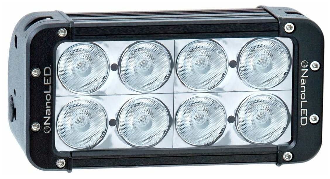 Фара светодиодная NANOLED 80W, EURO, 8 LED CREE X-ML, в два ряда, Euro 198*100*93 мм