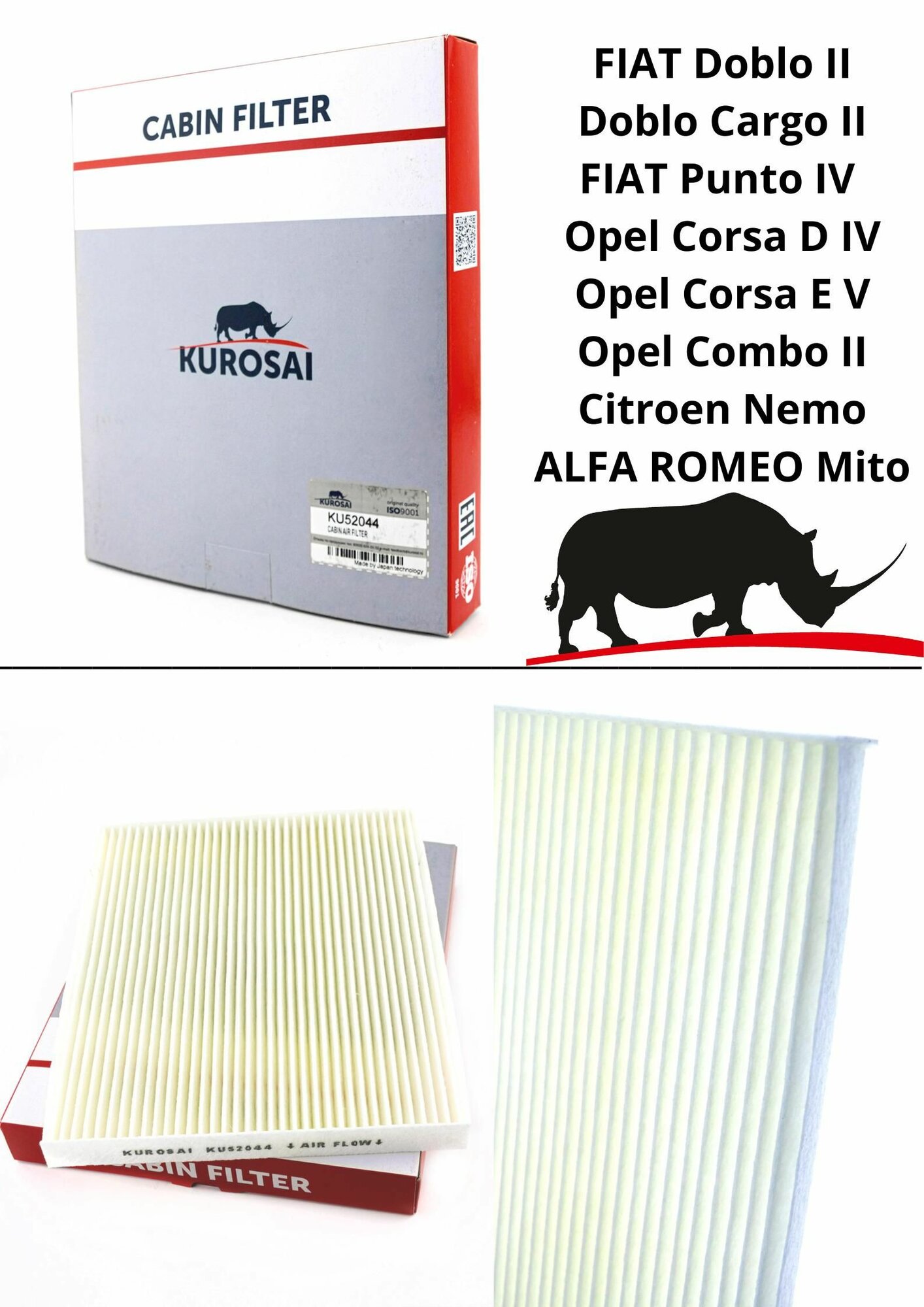 Салонный фильтр Opel Corsa D IV (S07), Alfa Romeo Mito (955), Opel Combo II (X12)