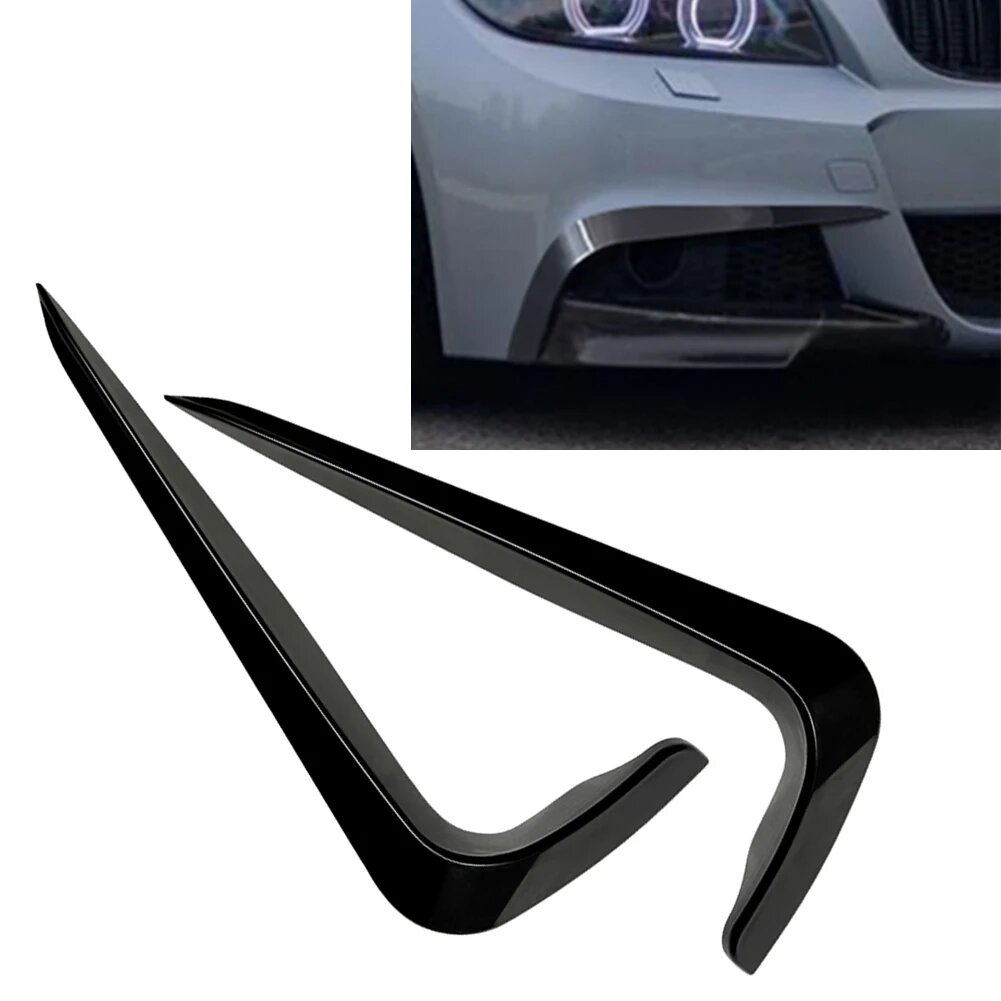 Автомобильный передний бампер, противотуманный разветвитель, защитная крышка спойлера для BMW 3 серии E90 E91 325i 335i LCI M Sport 2009 2010 2011 2012 Glossy Black