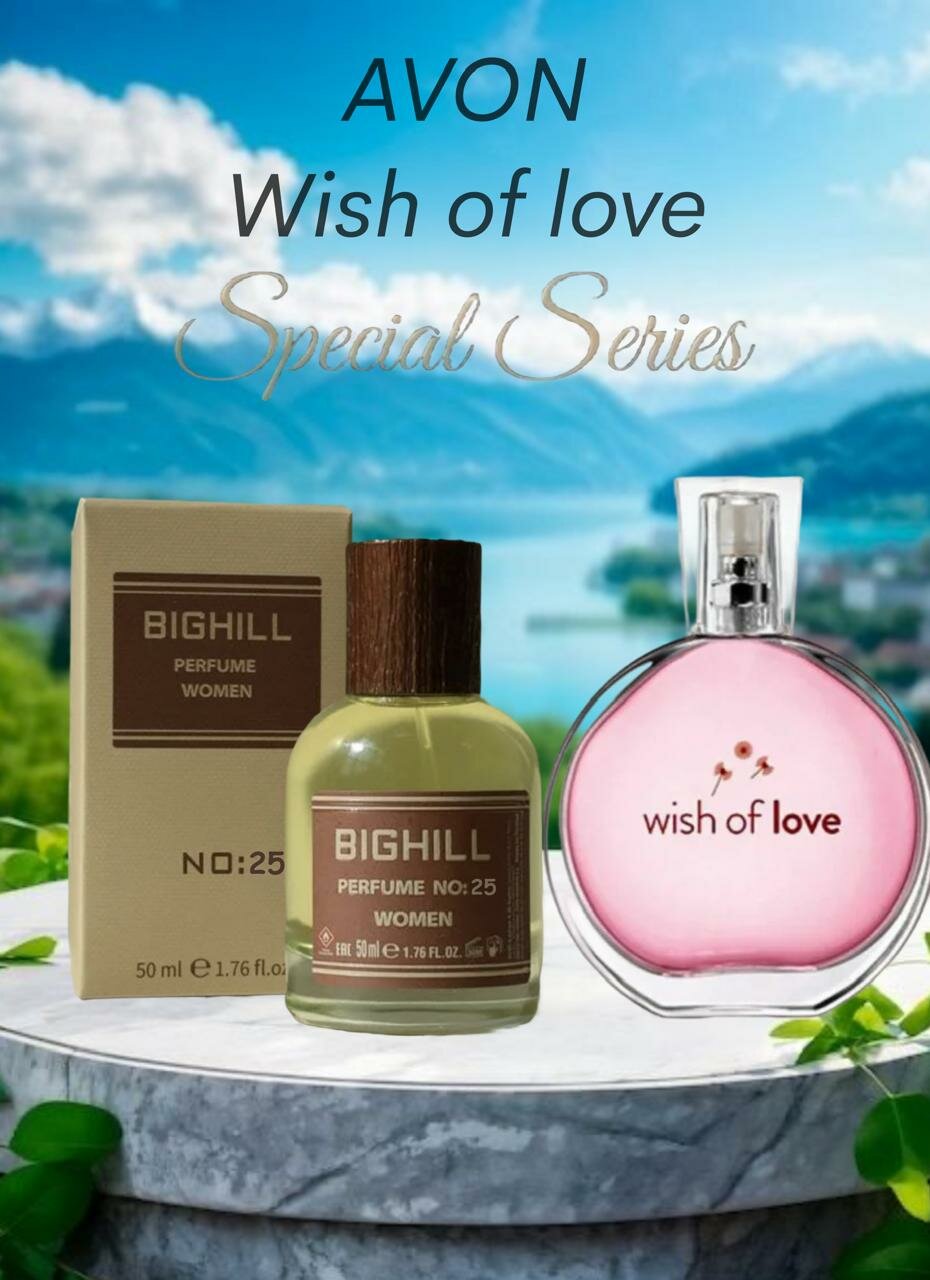 EYFEL Селективный парфюм серии Bighill WOMEN NO:25 Wish of Love, цветочные фруктовые, 50мл