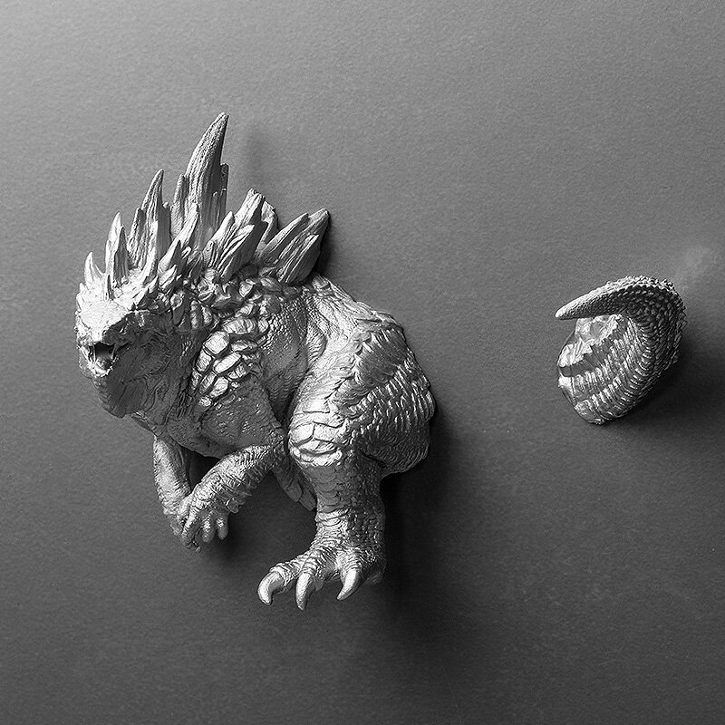 Магнитная трехмерная наклейка-динозавр для украшения холодильника