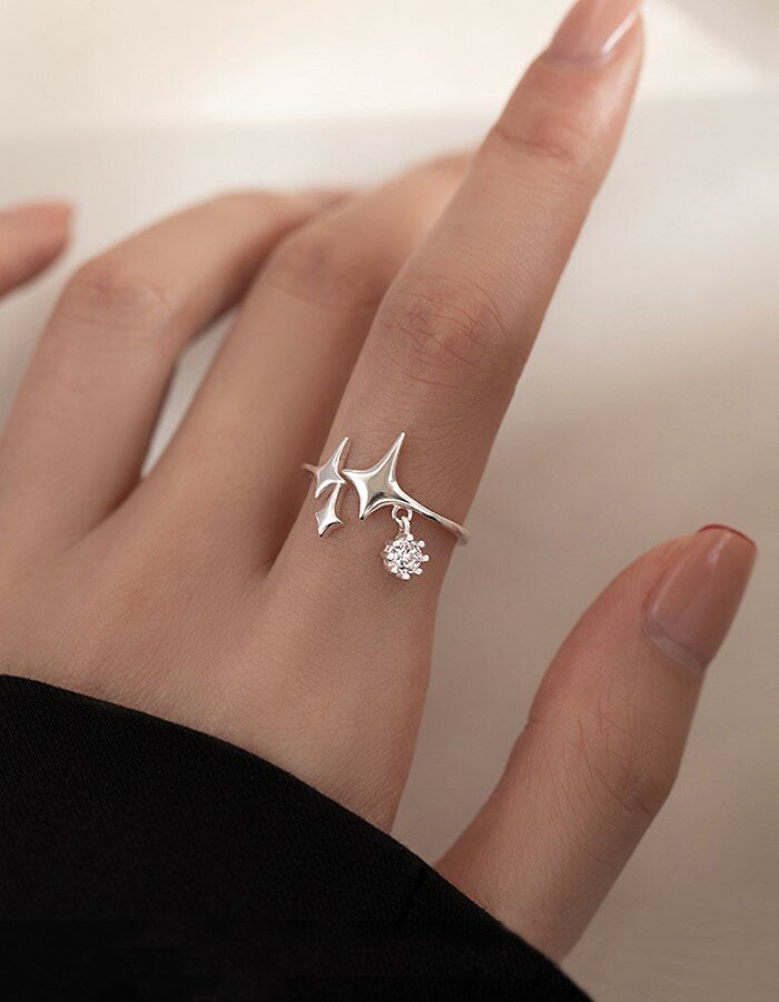 Кольцо-кулон, циркон