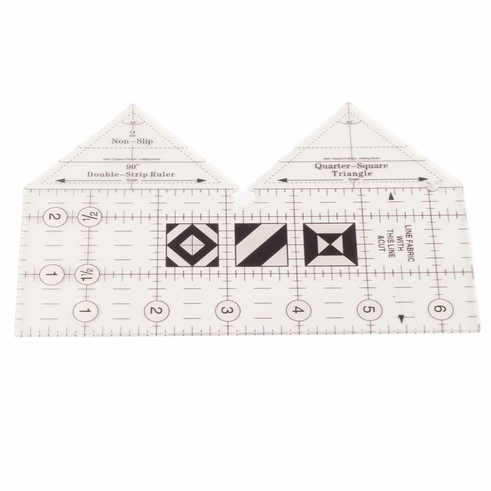 Сетки линейки 45/60/90 градусов с двойной полосовой линейкой прозрачная акриловая не скольжение