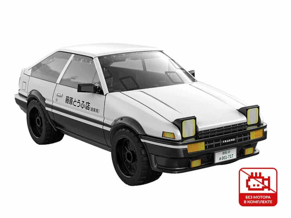 Конструктор CADA автомобиль Тойота Toyota AE86 TRUENO 1/12 (1324 детали), C61024W