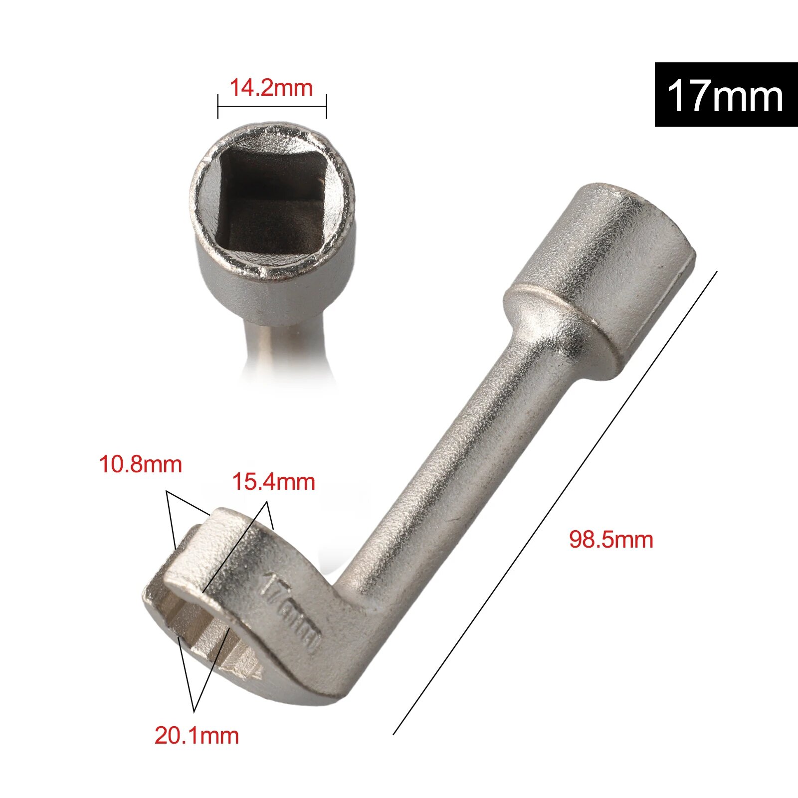 Набор гаечных ключей 1/2 дюйма серебристого цвета 17mm