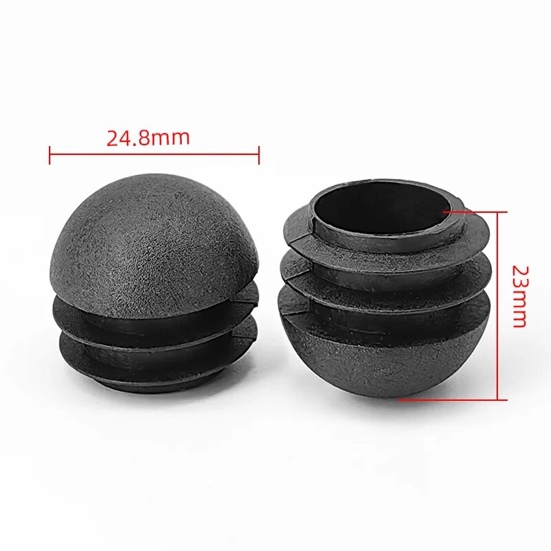 13 мм-76 мм черный мебельный стол, наконечник для ног, стулья, ножки, защитная крышка, полувинтовые колпачки, заглушка для труб, защитный конец отверстия для трубки