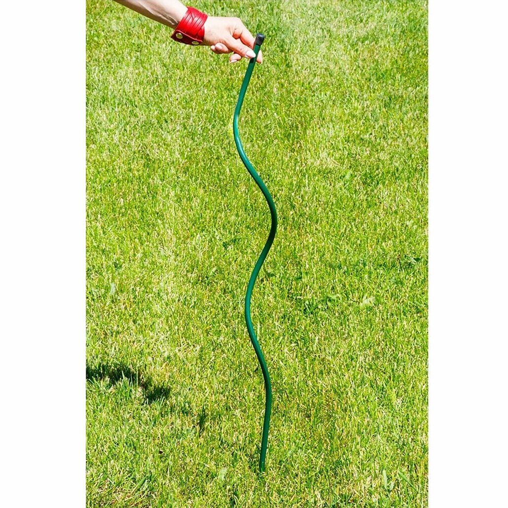 Опора спиральная для растений, металл с антикоррозийным покрытием, зеленая, 80 см