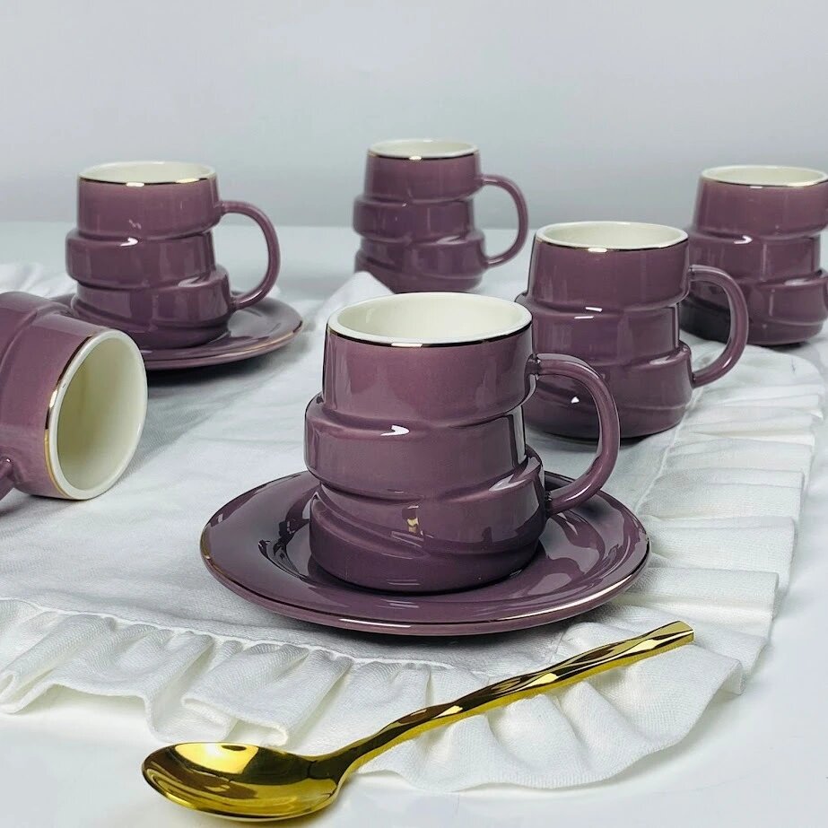 Кофейный набор 12пр. 140мл Фарфор 155-009 118-155-009