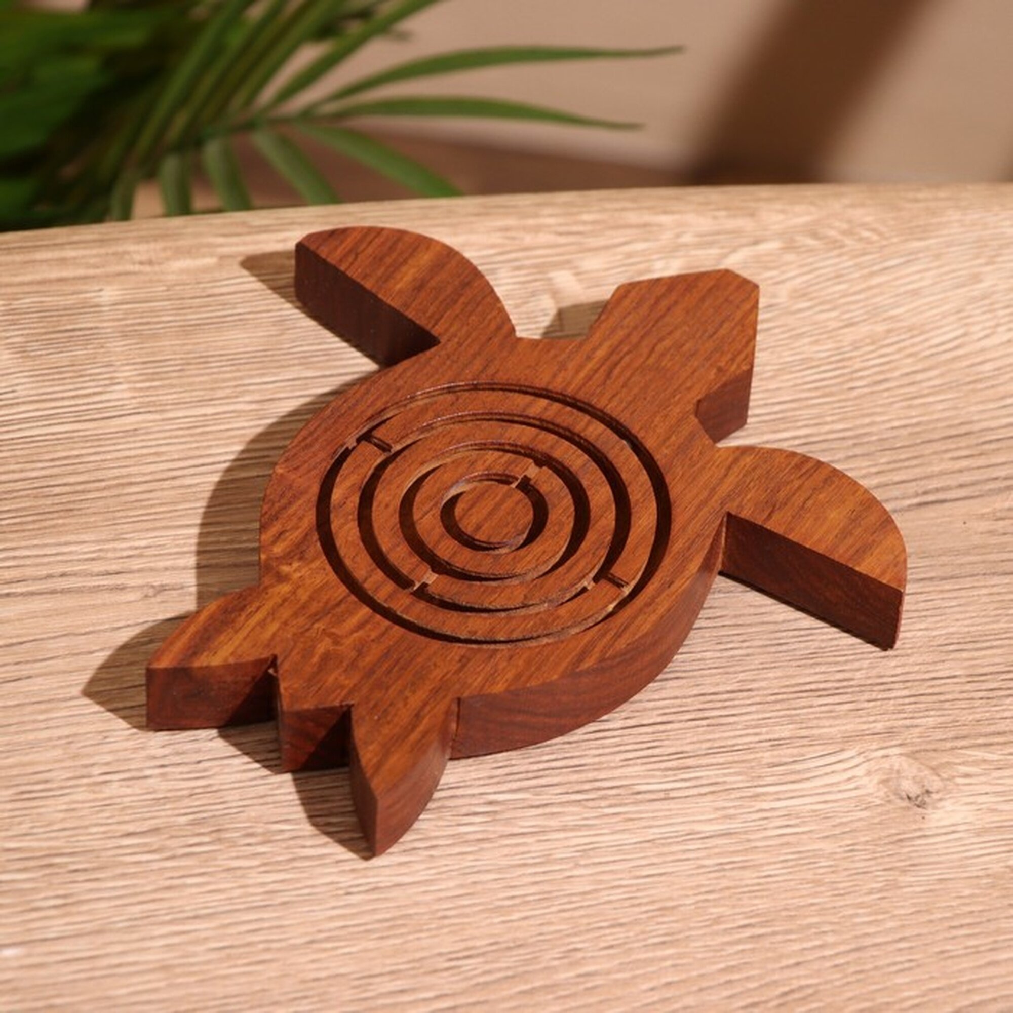 Головоломка-лабиринт Сима-ленд «Черепашка», деревянная, 15х15 см