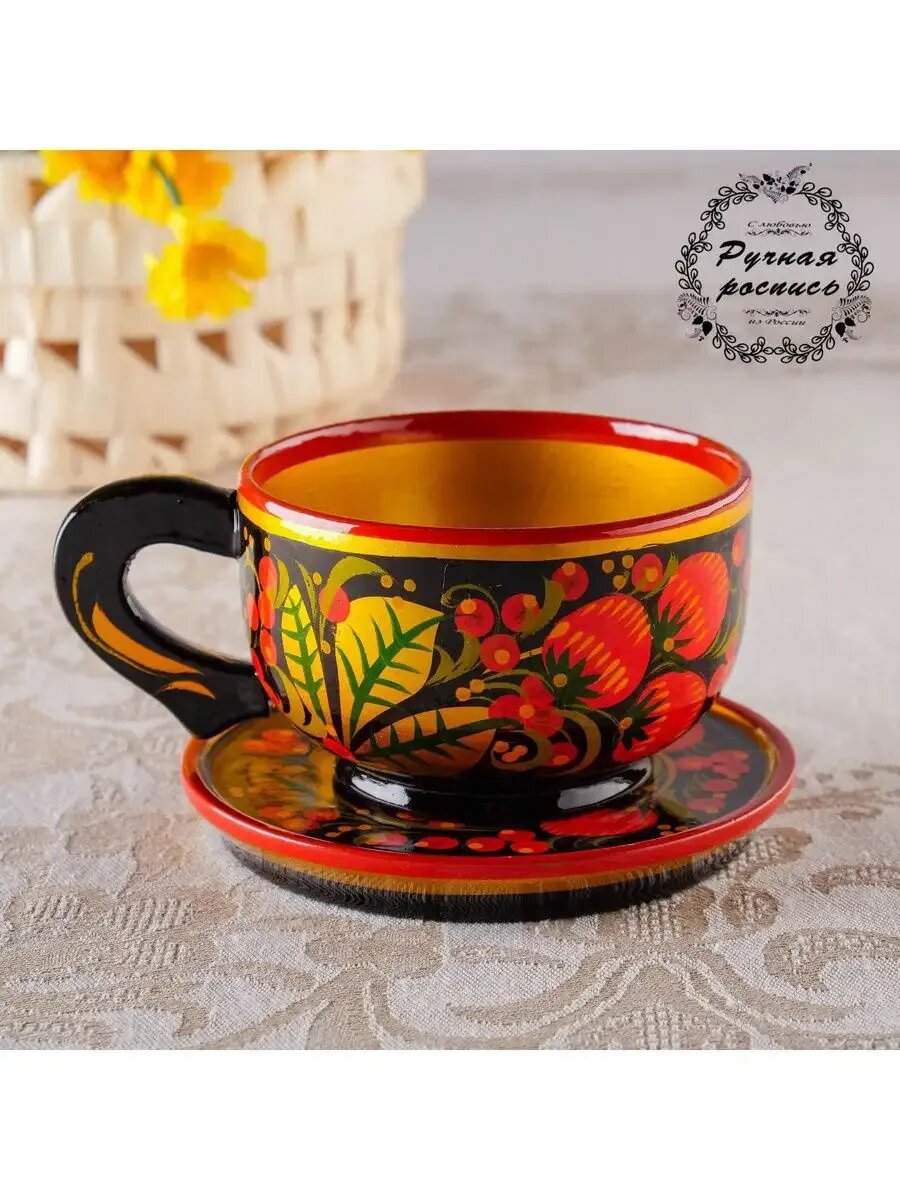 Чайная пара, хохлома