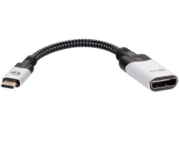 Кабель-переходник USB Type-C(m)-DisplayPort(f), 0.15м, VCOM (CU422MV-8K)