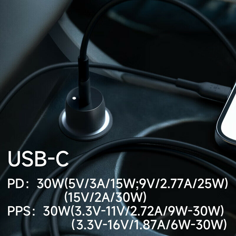 Belkin Type-C автомобильный зарядное устройство с 30 Вт быстрой зарядкой Apple PD адаптер для прикуривателя в USB
