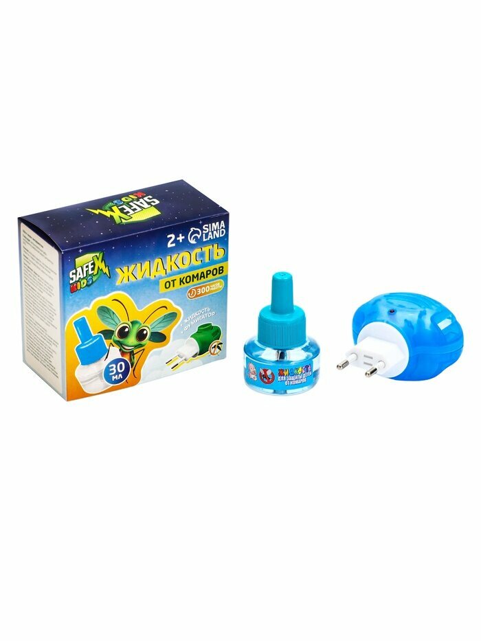 Комплект от комаров SAFEX KIDS (фумигатор+жидкость), 1 шт.