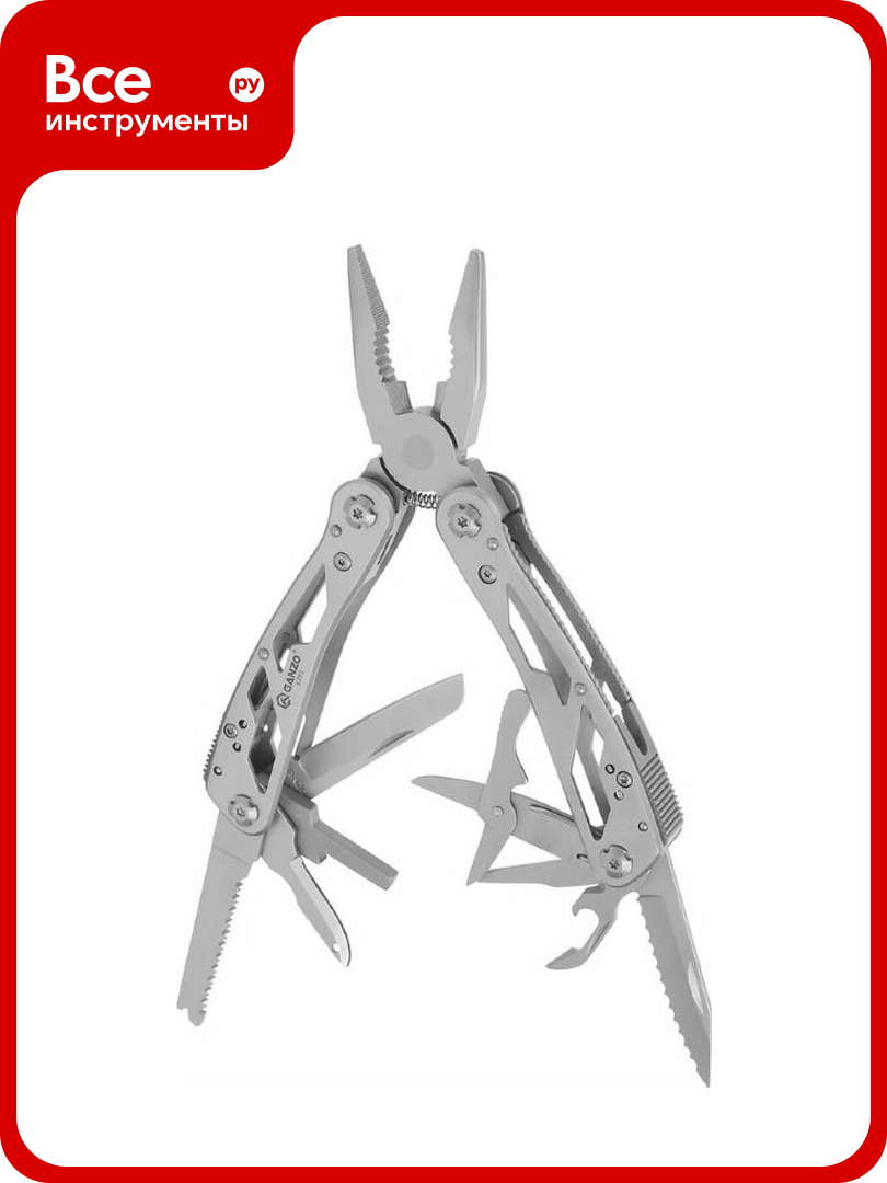 Мультитул Ganzo G202, нержавеющая сталь, синий