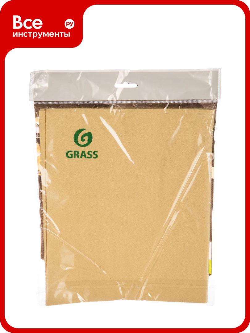 Салфетка замша Grass Алькантара IT-0322, бежевого цвета, из микроволокнистой замши, предназначена для ухода