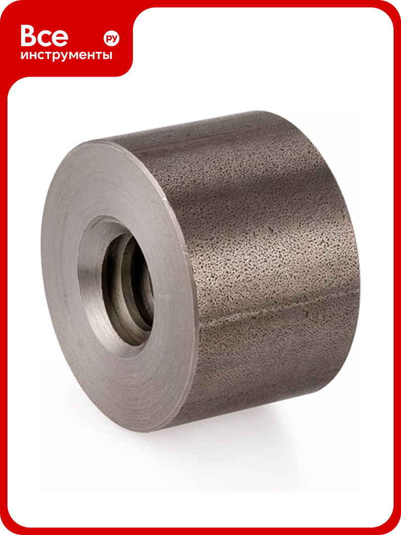 Гайка трапецеидальная ISKRA сталь, d=24 мм, шаг резьбы 5 мм, прав. резьба KSM245D-ISKRA, 24 мм