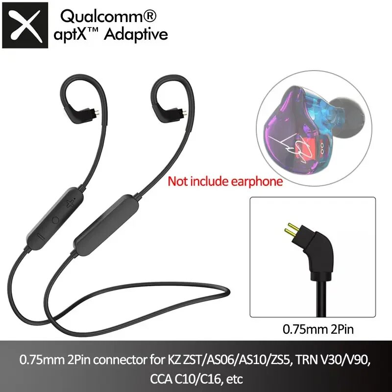 Bluetooth кабель 0.75mm для TRN KZ CCA наушников