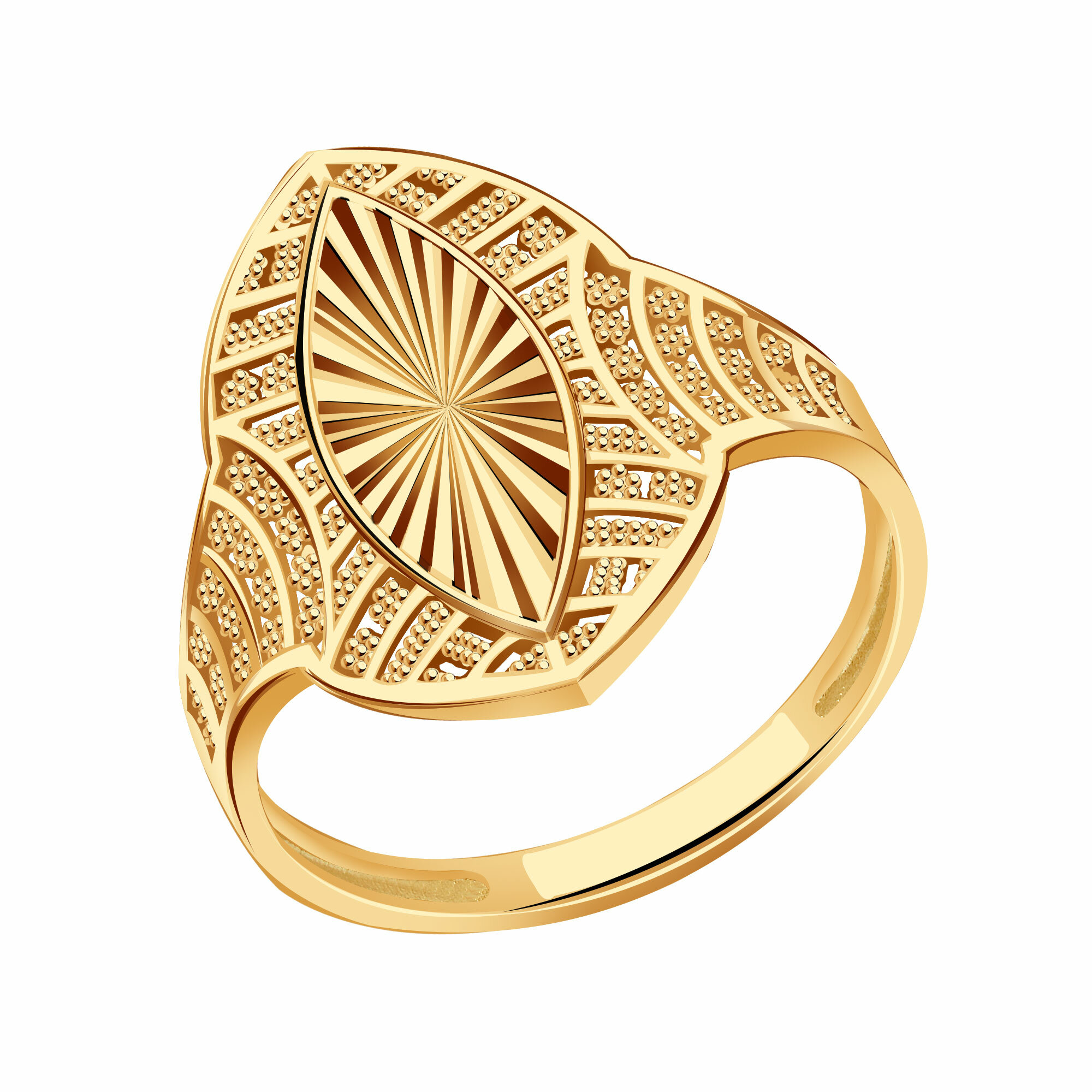 Кольцо, красное золото, 585 проба