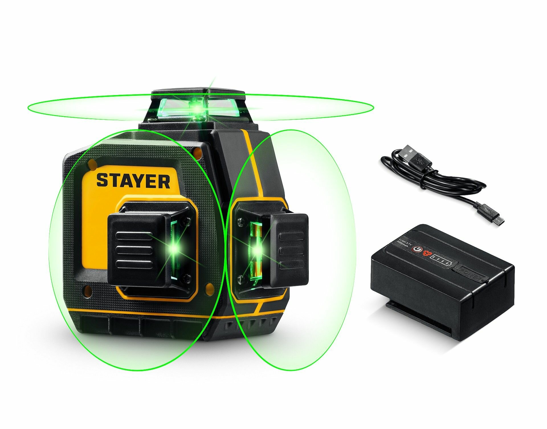 STAYER SL-3D 50м точн. +/-0.5 мм/м зеленый лазерный нивелир 34963