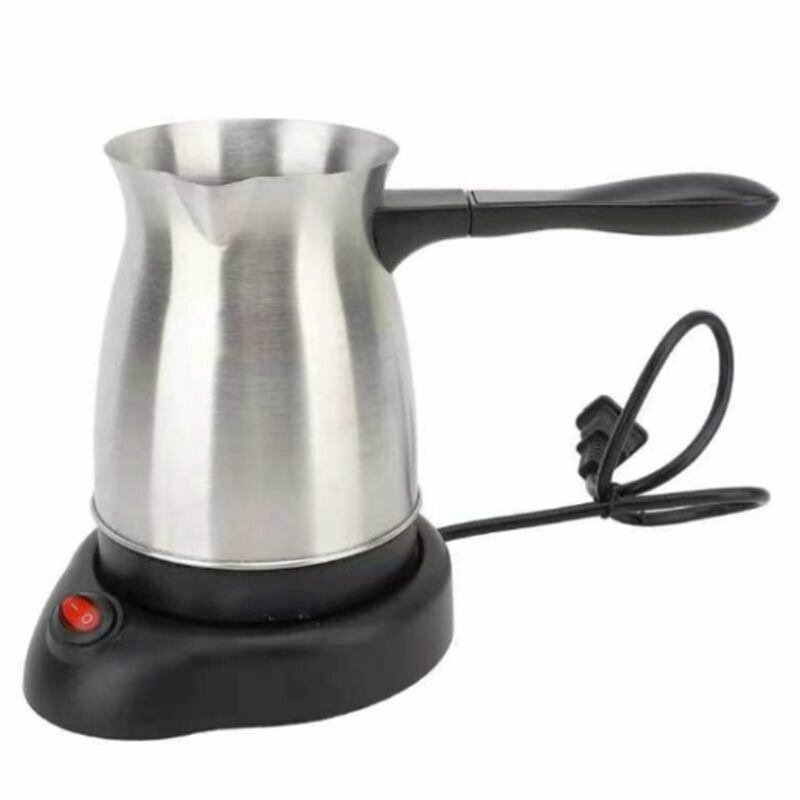 (1 шт.) Турецкая джезва для кофе из нержавеющей стали (выпуклое дно, американский стандарт, 110В)