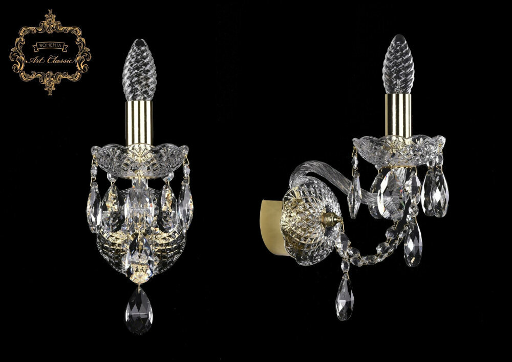 Бра, настенный светильник Art Classic 10.21 10.21.1.141. Gd. Sp, E14, IP20, Классический, Барокко