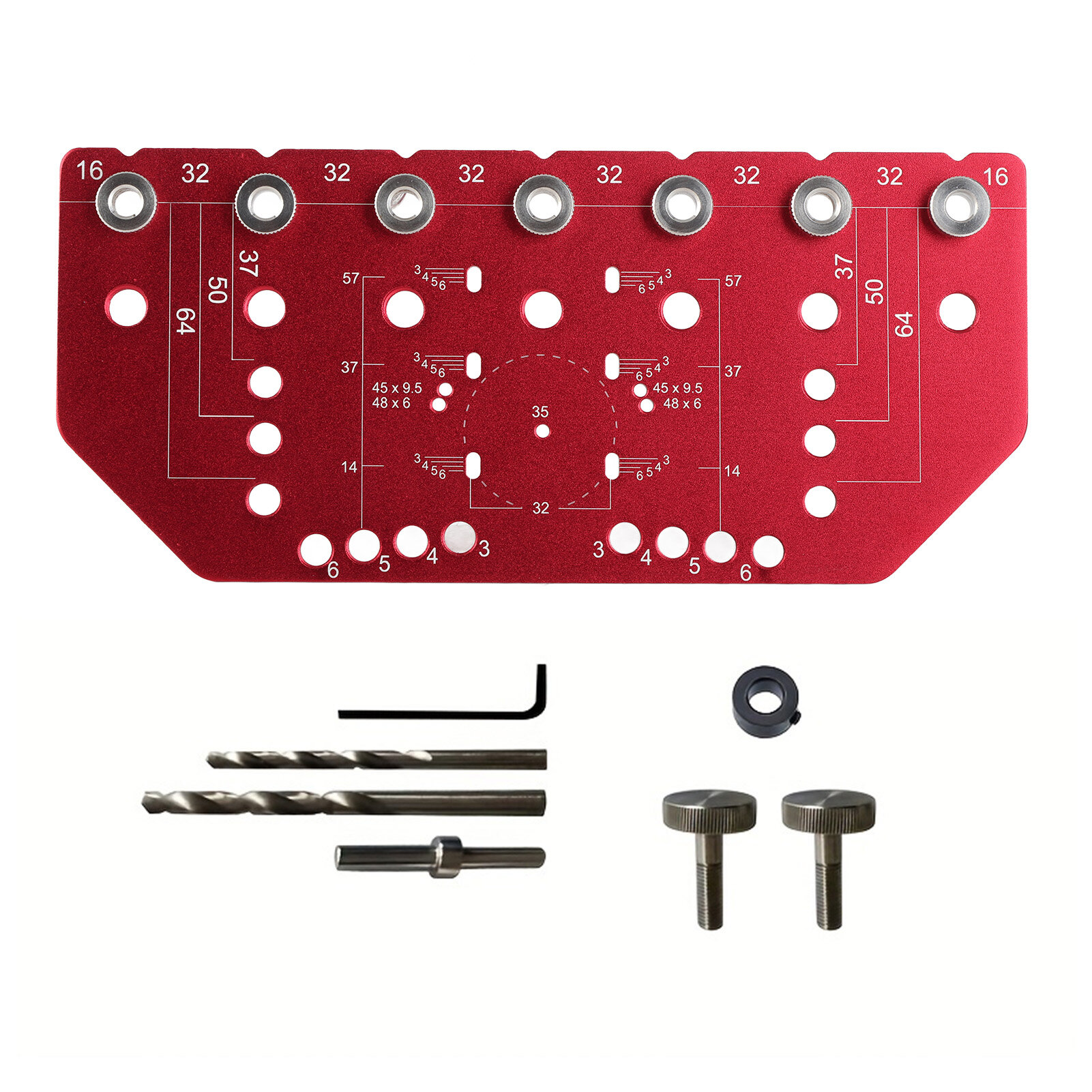 Кондуктор для отверстий под полкодержатели 2in1 с фрезой