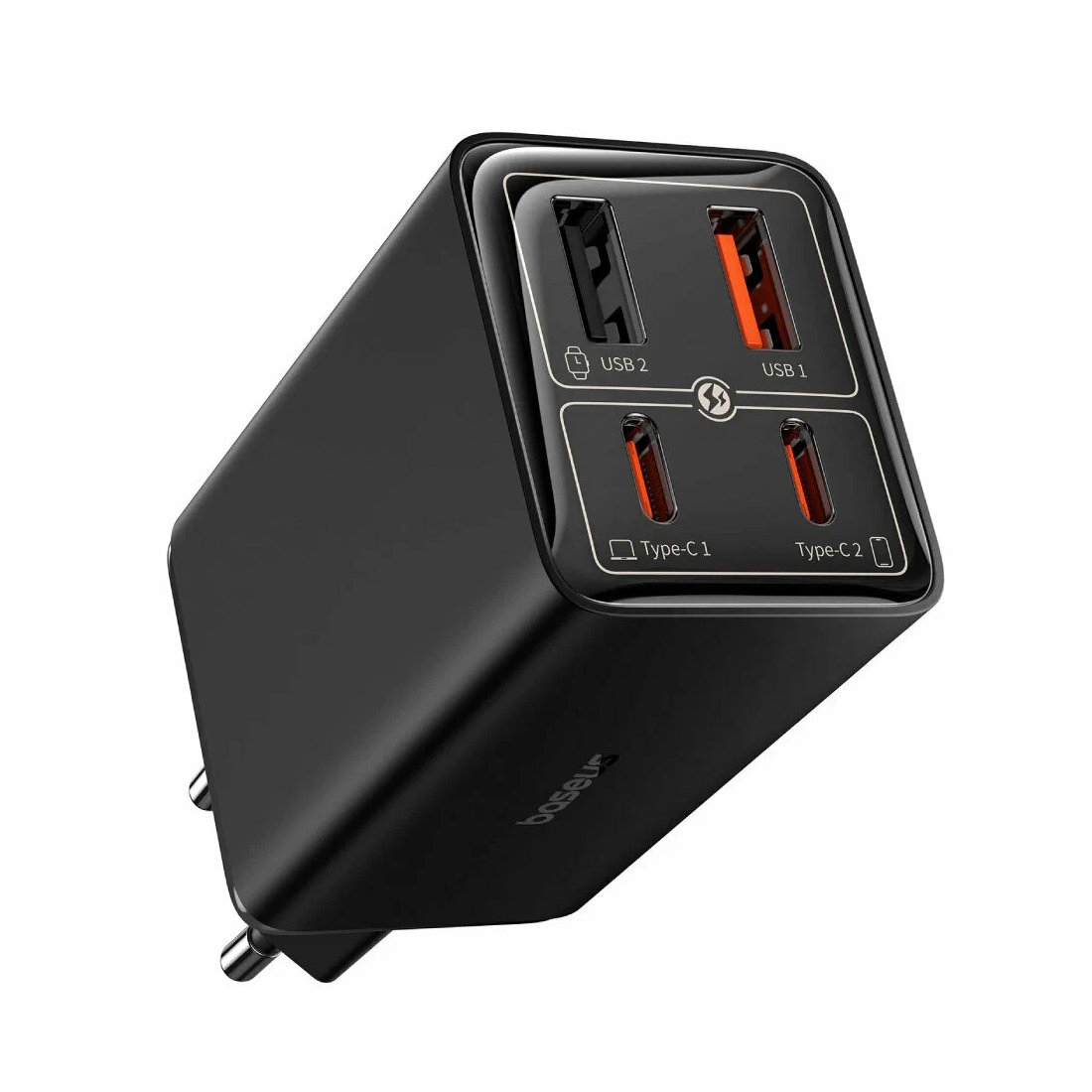 Зарядное устройство Baseus GaN6 Pro Fast Charger 2C+2U 100W + кабель Type-C to Type-C 1m (P10162705112-00), черный
