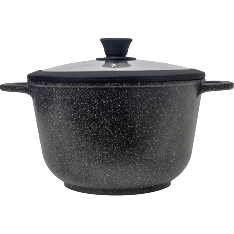 Казан литой алюминий Panairo Harfe Black HA-KAZ-5-AL-K. sil 5 л чёрный, 2183473