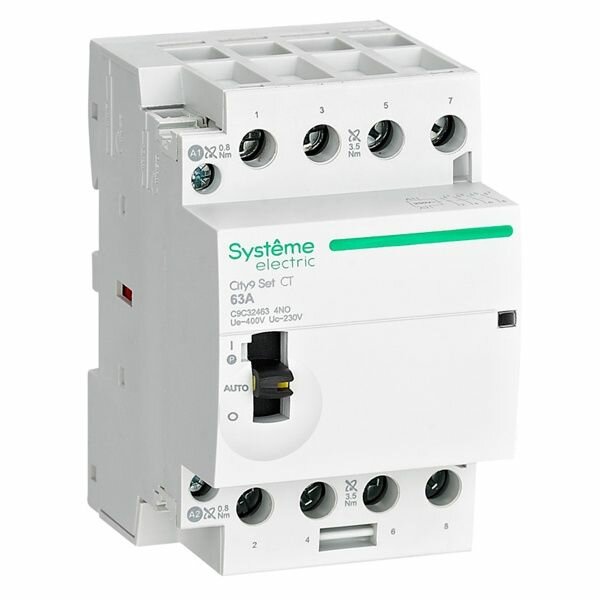 Контактор модульный City9 SET 63A, 4P, 4НО, 400-230В AC C9C32463 Systeme electric