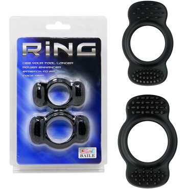 Baile Ring два кольца В, черный Набор эрекционных колец