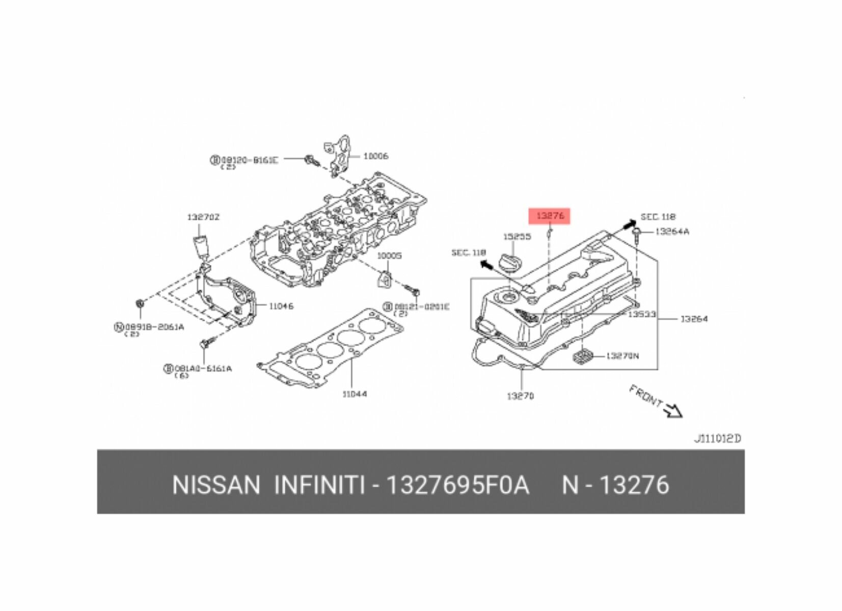 Сальник [Org](Nissan 1327695F0A)