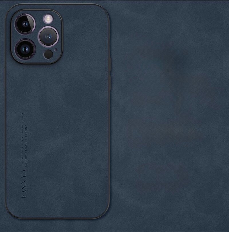 Чехол на айфон 13 Про Макс тканевый синий / Чехол на iPhone 13 Pro Max тканевый синий