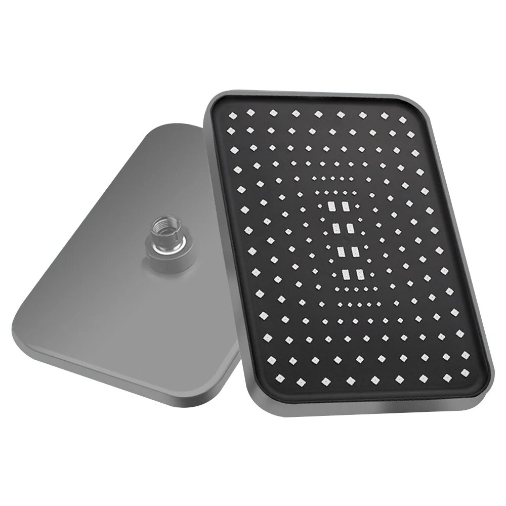 Насадка для душа с дождевой насадкой, большая панель, большой поток, наполнение, потолочная насадка для душа, вращение на 360°, смеситель для ванной комнаты из АБС-пластика высокого давления, Grey