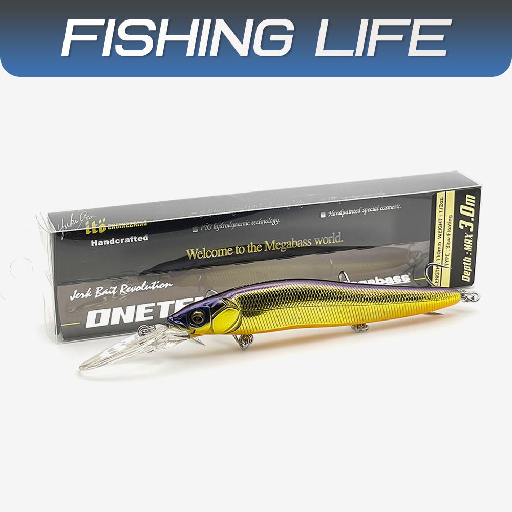 Воблер Megabass ONETEN R+2 (110мм, 14гр, slow floating) - M CHAMPAGNE KINKURO