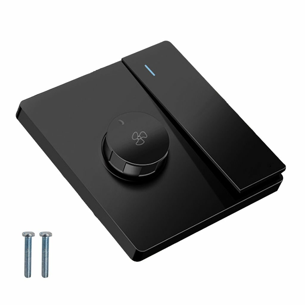 Универсальный регулятор скорости потолочного вентилятора 220 В - черный, настенный выключатель с диммером, плавная регулировка скорости вентилятора