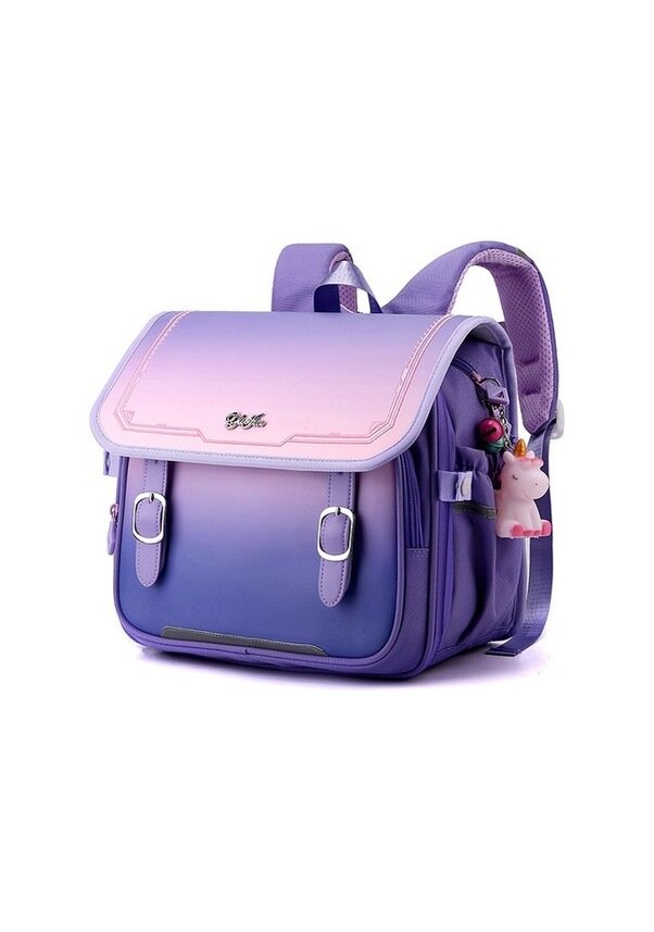 Детский горизонтальный рюкзак Gradient для учеников начальной школы 2–5 классов, мальчиков и девочек, большой вместимости, уменьшающий нагрузку, Vq85tq, фиолетовый