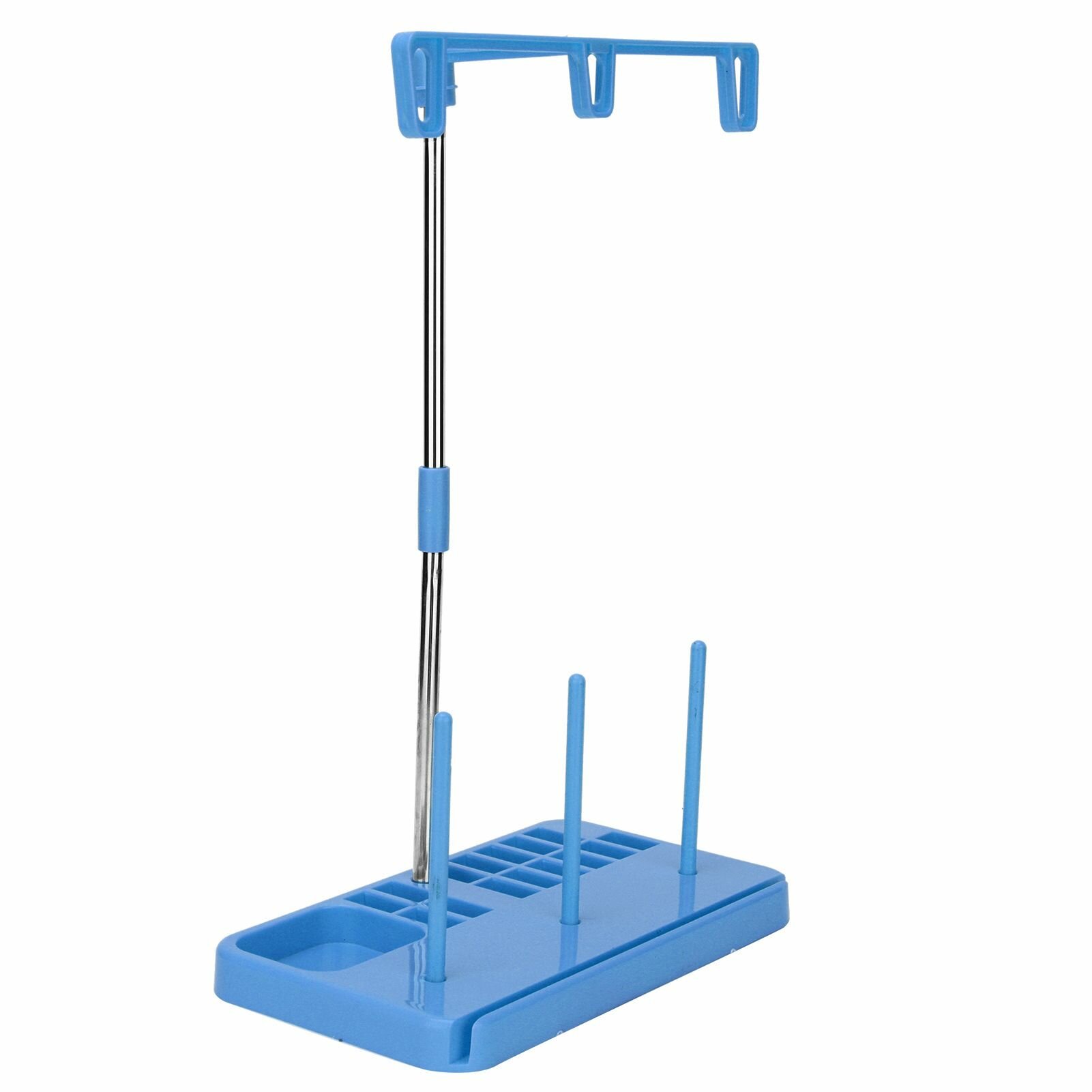 Полка для ниток с 3 катушками, небесно-голубой, съемный держатель швейных инструментов для бытовой швейной машины, органайзер для ниток, простой в использовании