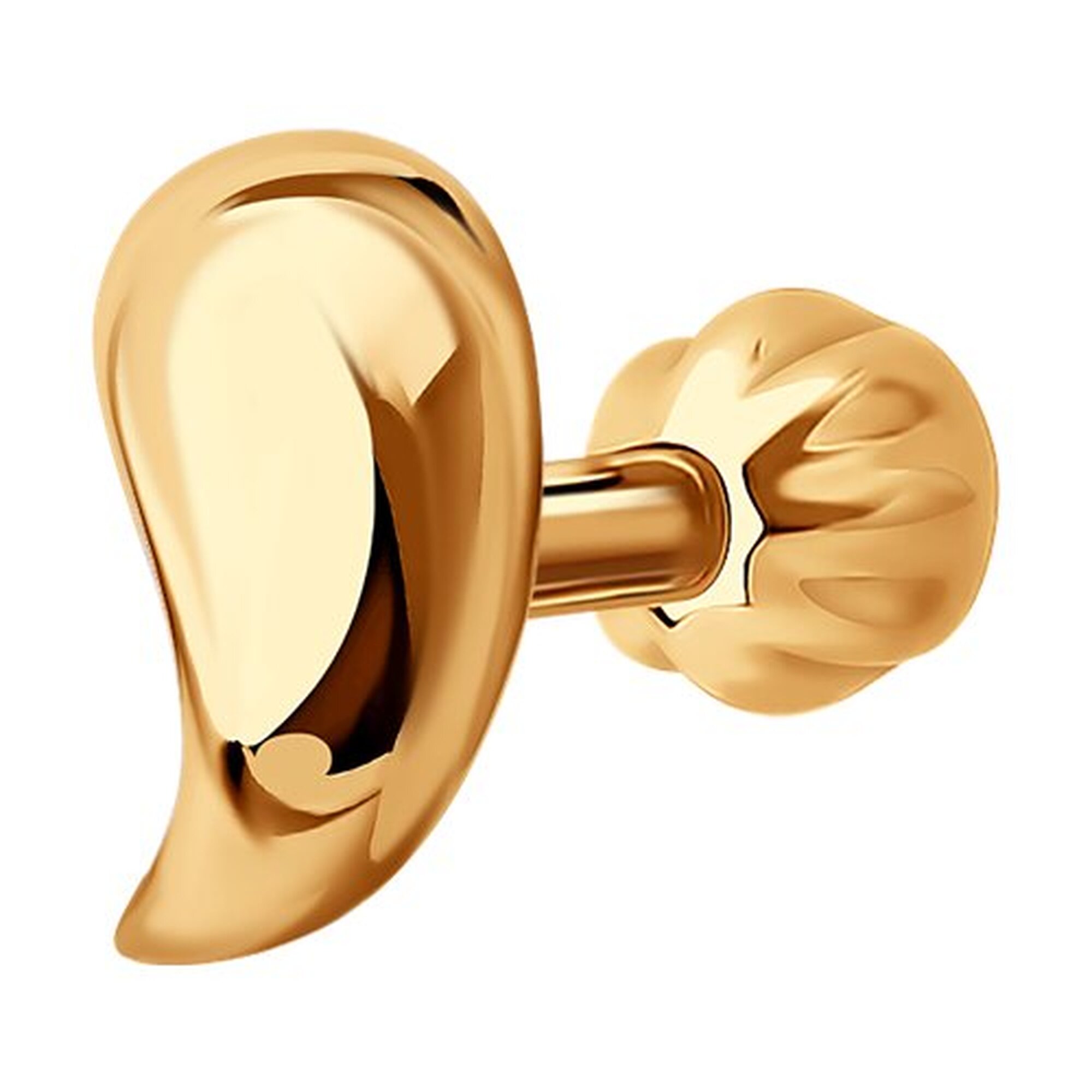 Моносерьга, красное золото, 585 проба