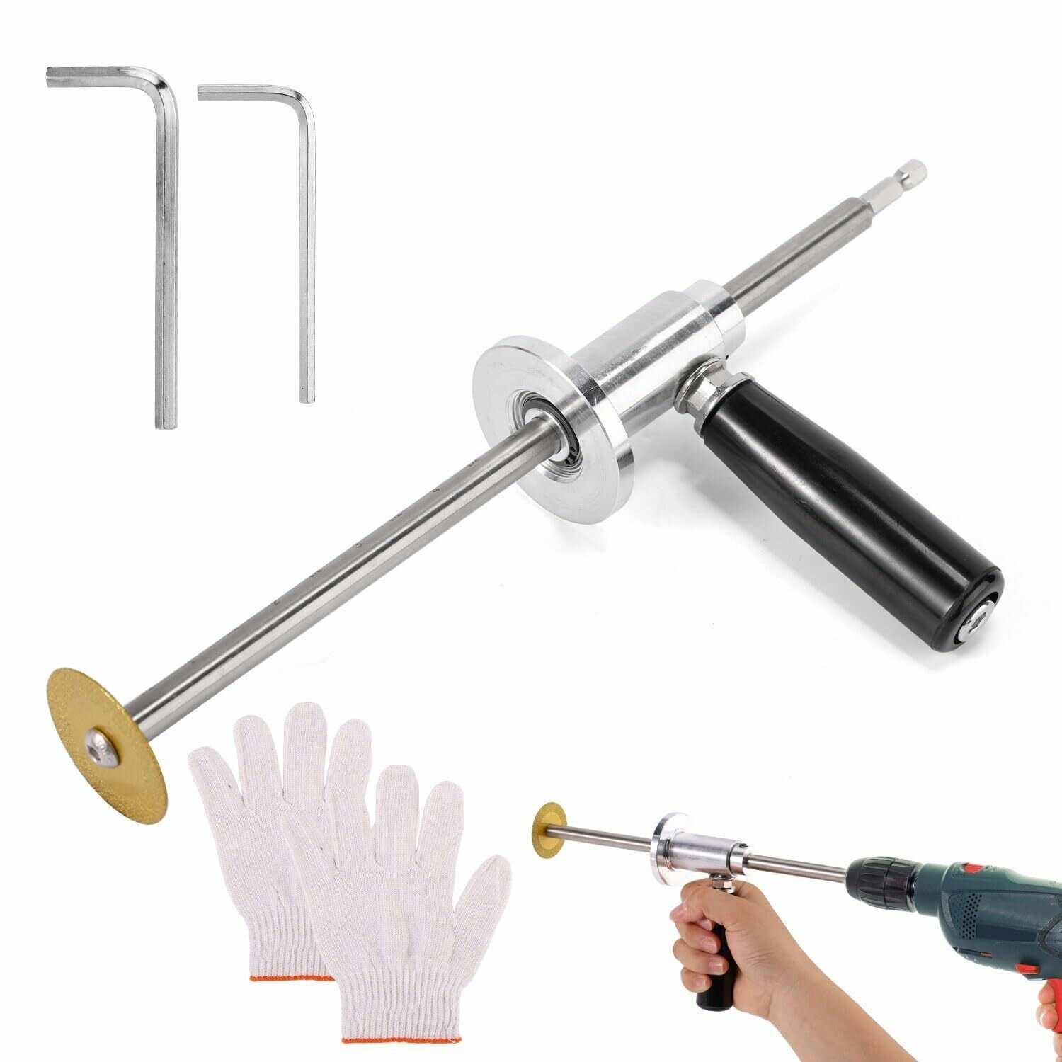 Внутренний резак для труб из ПВХ с алмазным шлифовальным кругом и ручкой