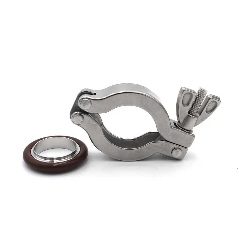 KF16 KF25 KF40 KF50 SS304304 Вакуумный зажим из нержавеющей стали Быстрый фитинг для труб с кронштейном 304 Уплотнительное кольцо FKM