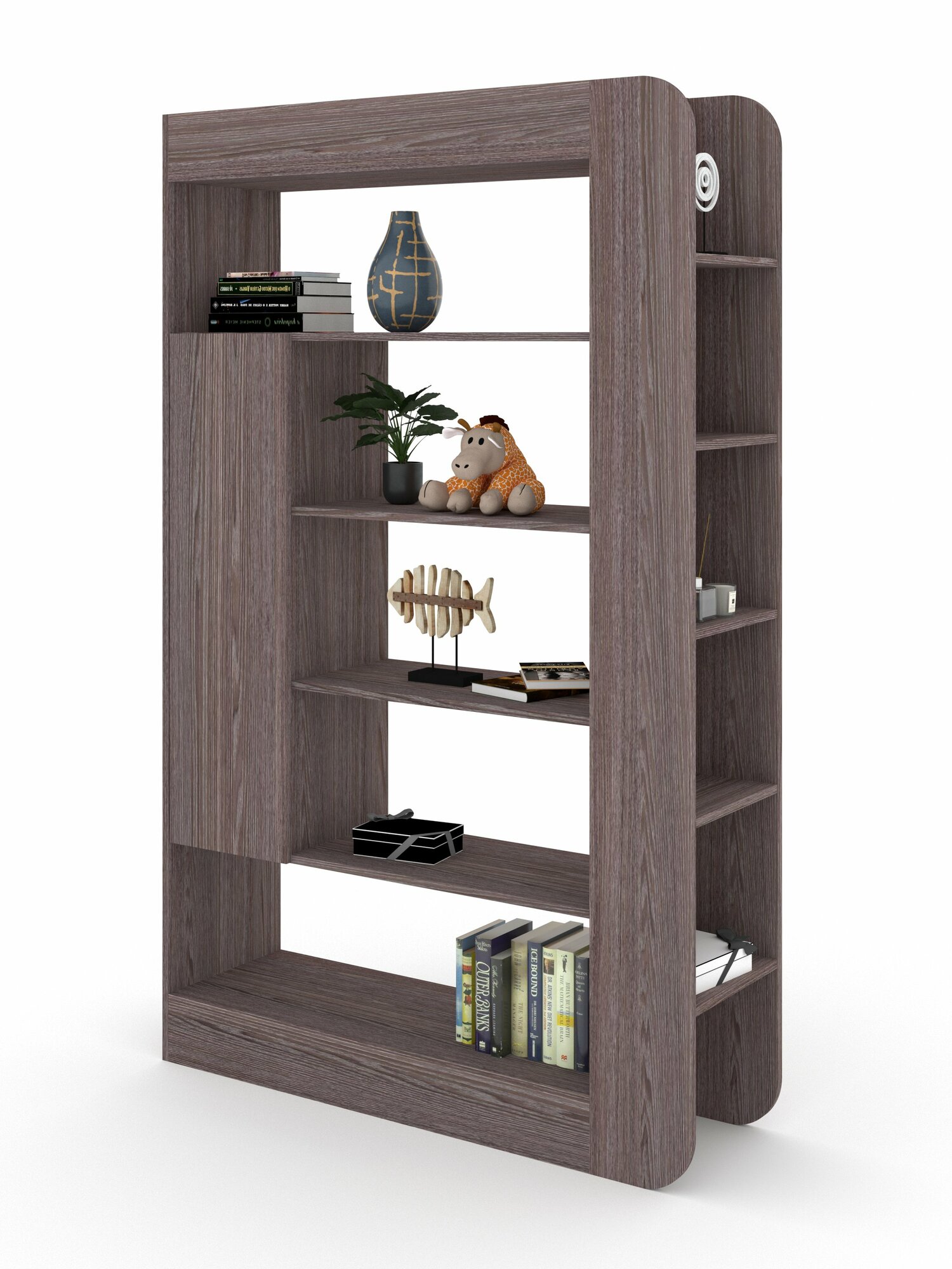 Есэндвич Альт Лаворо Стеллаж, перегородка для зонирования 120х190х35 см (Анкор тёмный) для книг