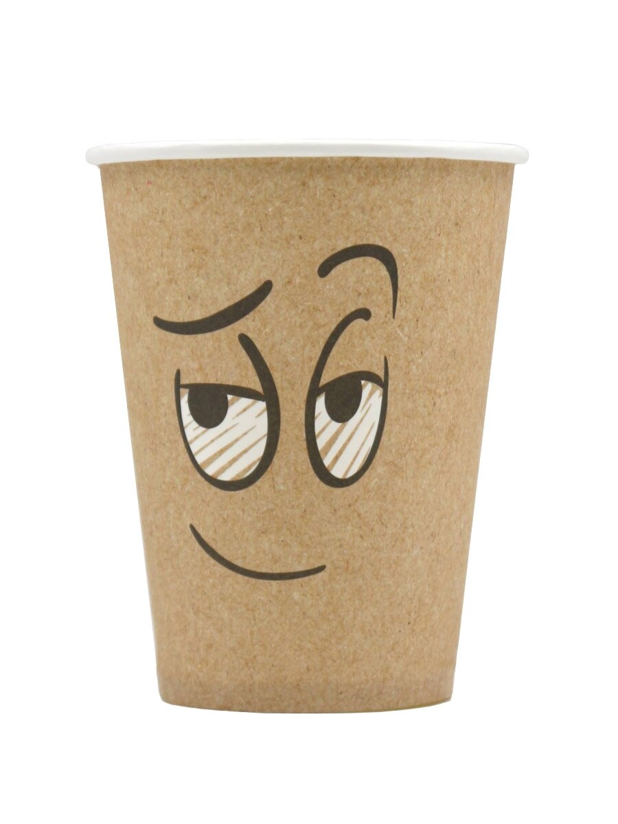Бумажный стакан эмоции 350 мл, для горячих напитков, d90 1000 шт.