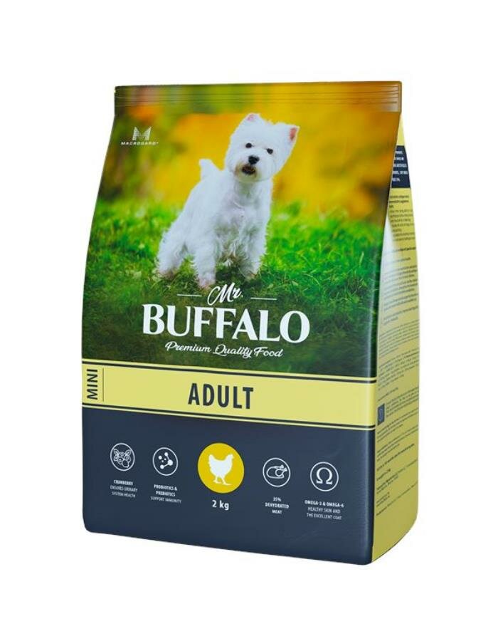 Mr.Buffalo B125 ADULT MINI сухой корм для собак мелких пород с курицей 2кг