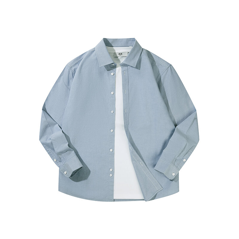 Рубашка мужская HLA 1405756605 с лацканами, классическая, для офиса 180-100 EU