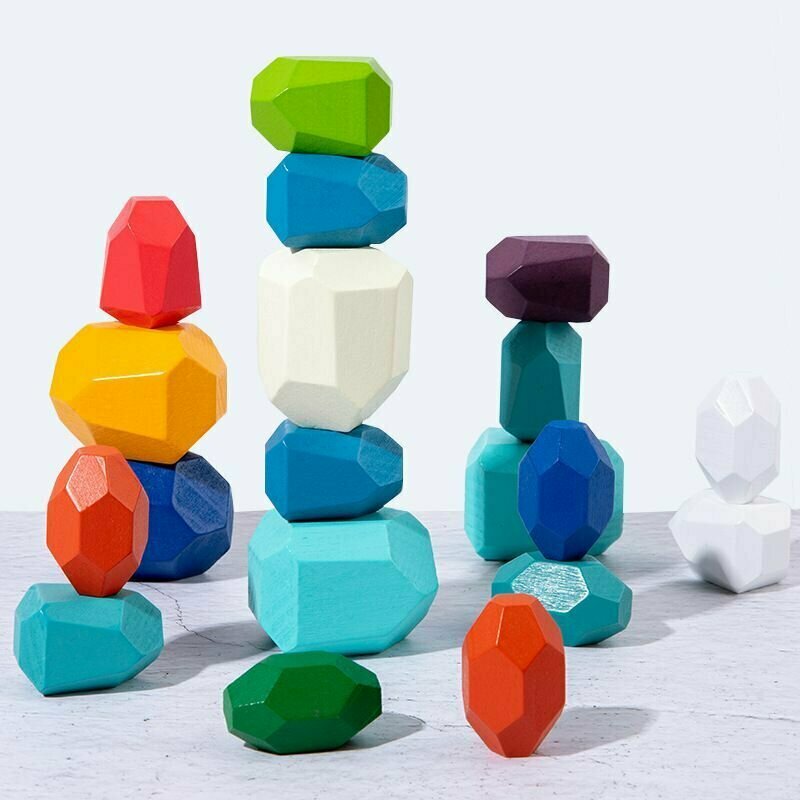 Развивающая пирамидка "Построй башню из камней", Настольная игра для детей и для компании взрослых